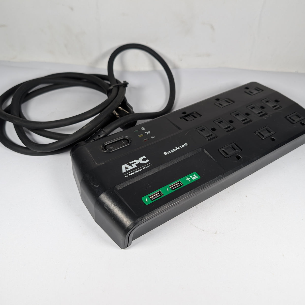 APC - 11 Outlet Surge Protector with 8 ft Cord - P11U2 - Used – Big ...